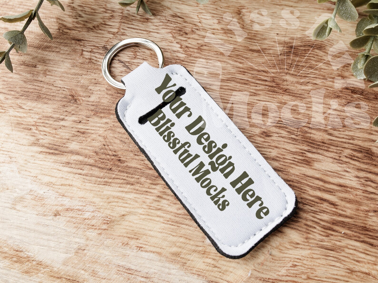 Sublimation Keychain Mockup for Neoprene Chapstick Holder JPG and PNG ...
