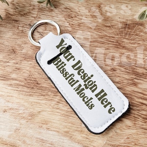 Sublimation Keychain Mockup for Neoprene Chapstick Holder JPG and PNG ...