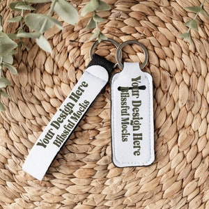 Product Mockup for Neoprene Sublimation Keychain and Chapstick Holder ...