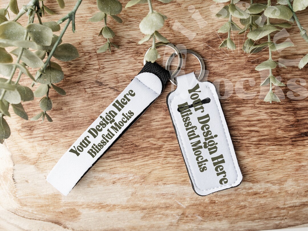 Sublimation Keychain and Chapstick Holder Mockup, JPG and PNG Blank ...