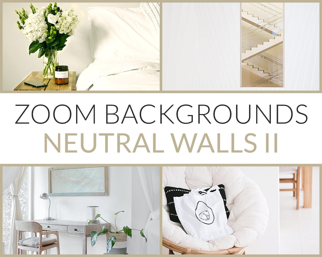 Zoom Backgrounds – Neutral Walls Set 2 – 4 High-resolution Backdrop ...