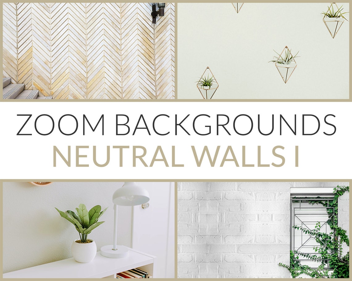 Zoom Backgrounds – Neutral Walls Set 1 – 4 High-resolution Backdrop ...