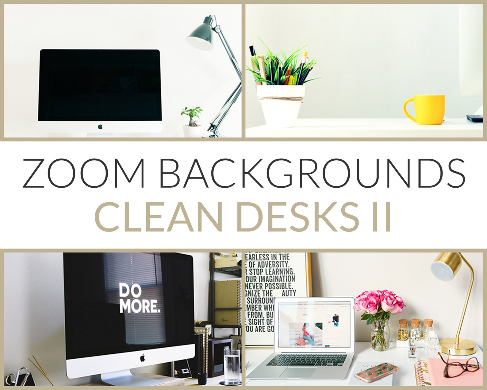 Zoom Backgrounds Fresh Desks Set 2 4 High-resolution Backdrop Images ...