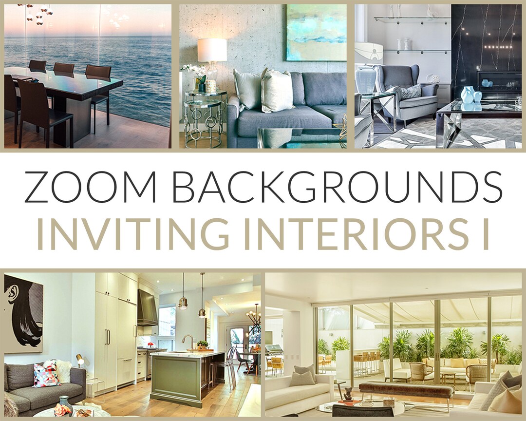 Zoom Backgrounds – Inviting Interiors Set 1 – 5 High-resolution ...