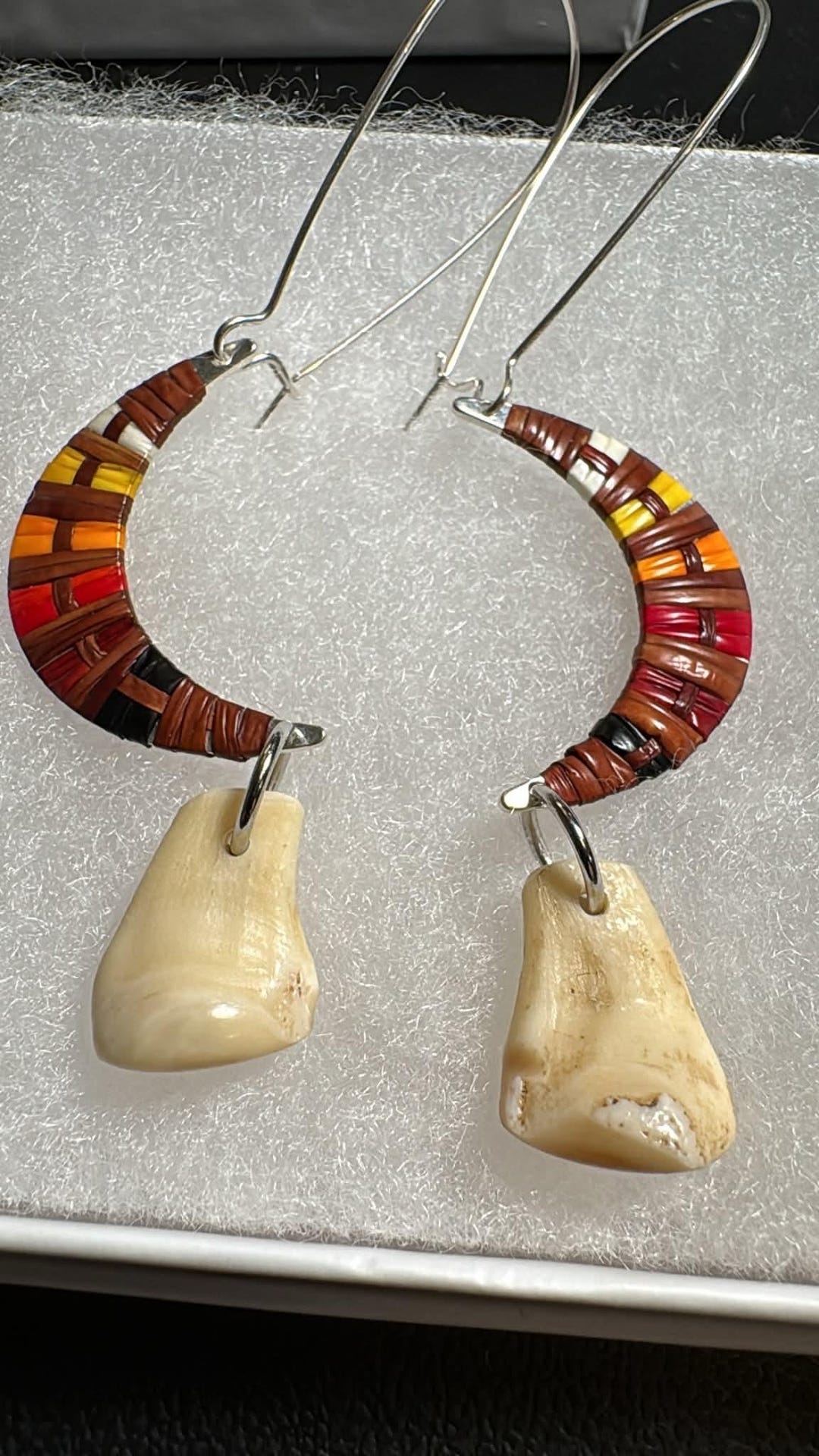 Midsize Quilled Half Moon Style Earrings on Metal - Etsy