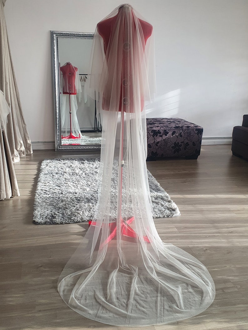 Wedding Veil With Blusher: Gathered Two Tier Bridal Veil - Etsy