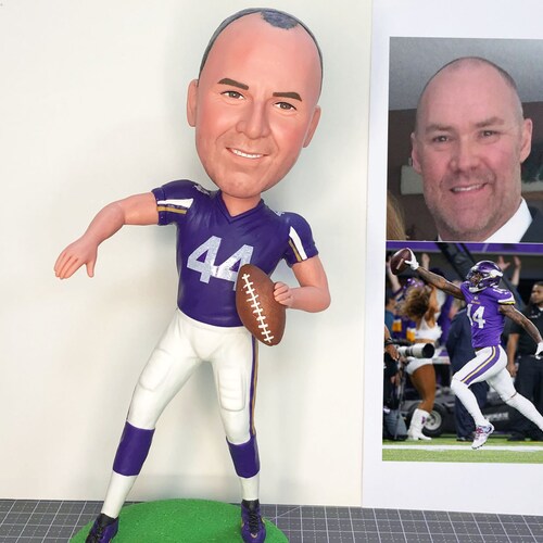 Custom Football Player Bobblehead Customized Football - Etsy