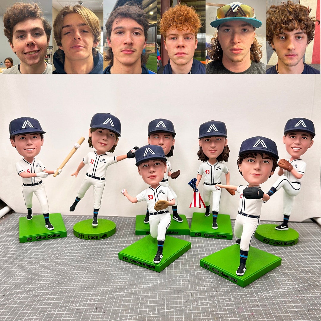 Custom Baseball Bobbleheads, Custom Baseball Team Member Bobblehead ...