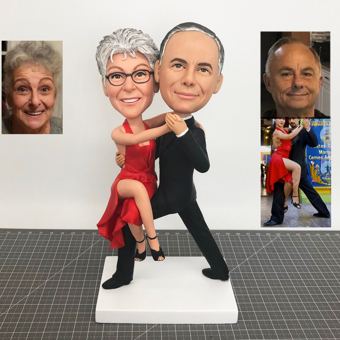 Custom Couple Bobbleheads Dancing, Parent Bobbleheads, Custom Couple ...