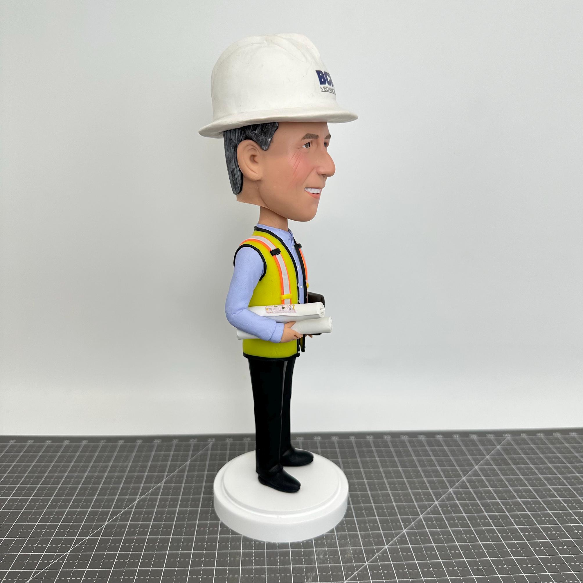 Personalized Construction Worker Bobbleheads, Custom Engineer ...