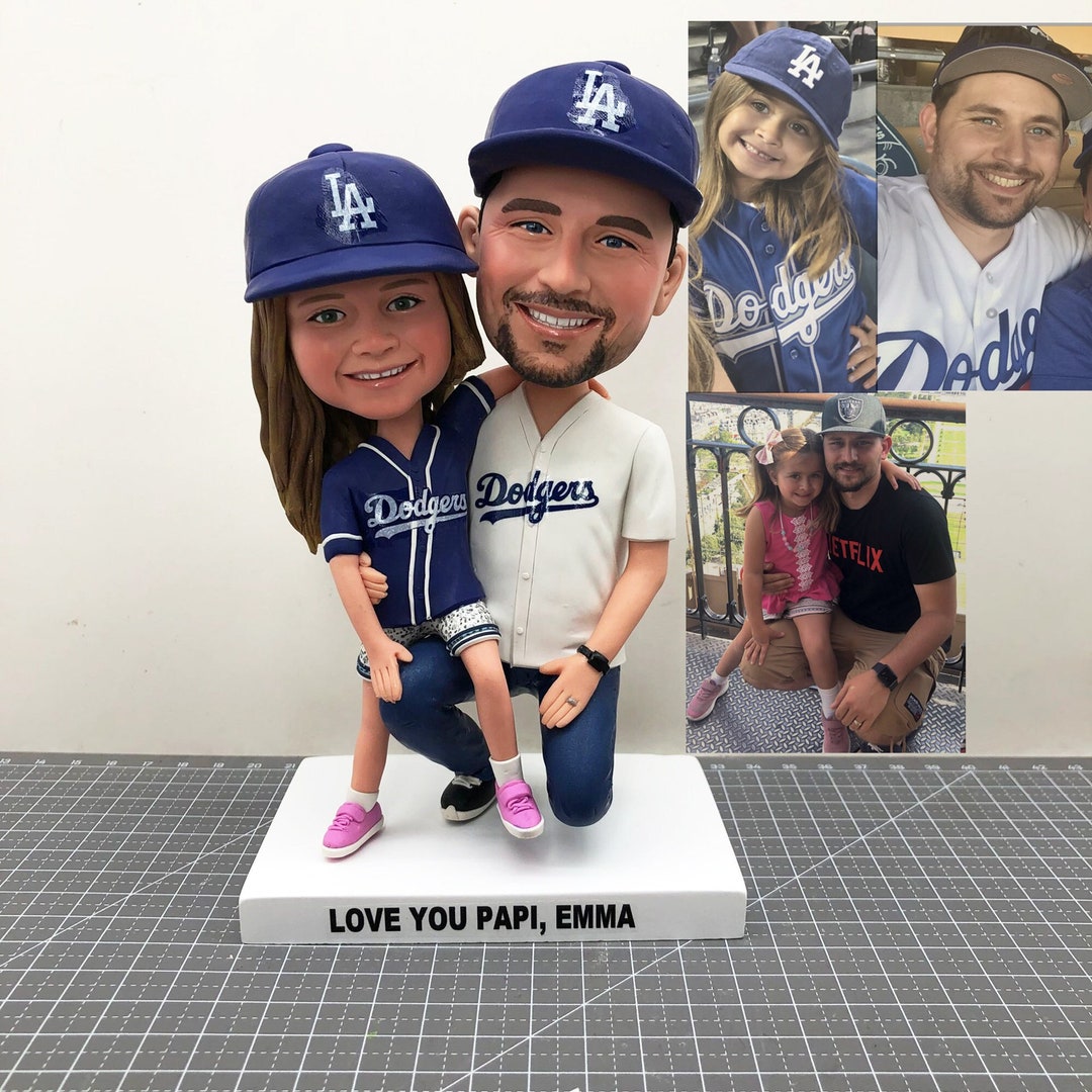 Custom Baseball Bobbleheads, Custom Father and Daughter Bobblehead ...