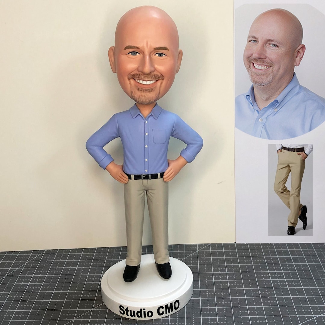 Cutom Bald Head Bobblehead, Personalized Gifts for Boss, Christmas ...