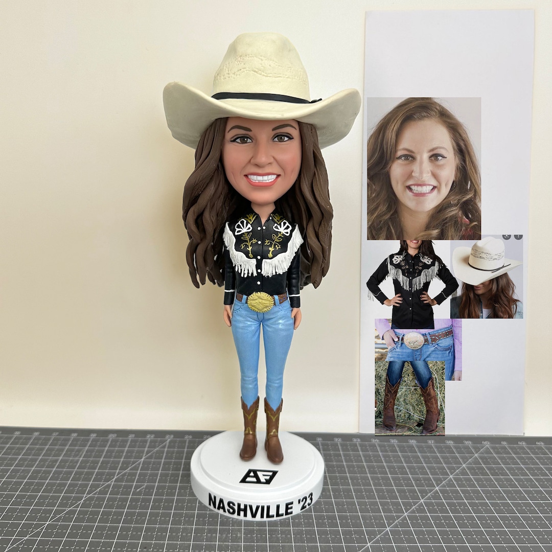 Custom Cosplay Cowboy Bobbleheads, Personalized Matador Girl Figurine ...