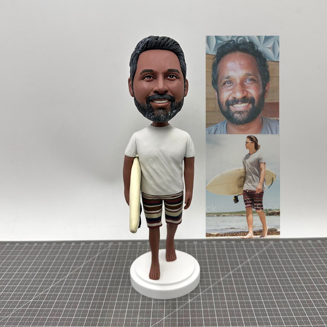 Custom Surfing Bobbleheads for Husband, Custom Sport Bobblehead on ...