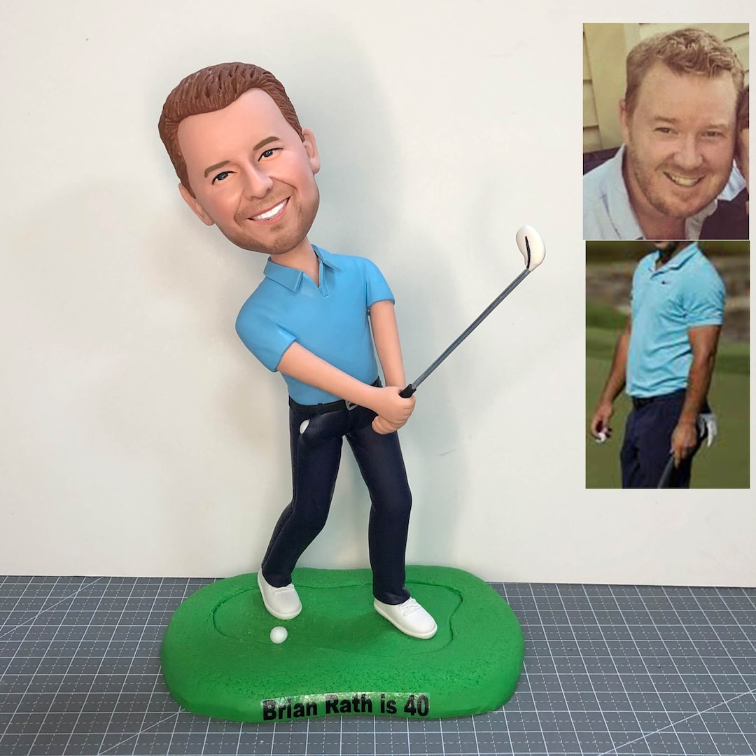 Custom Golf Bobblehead, Personalized Golf Figurine for Him, Custom Boss ...