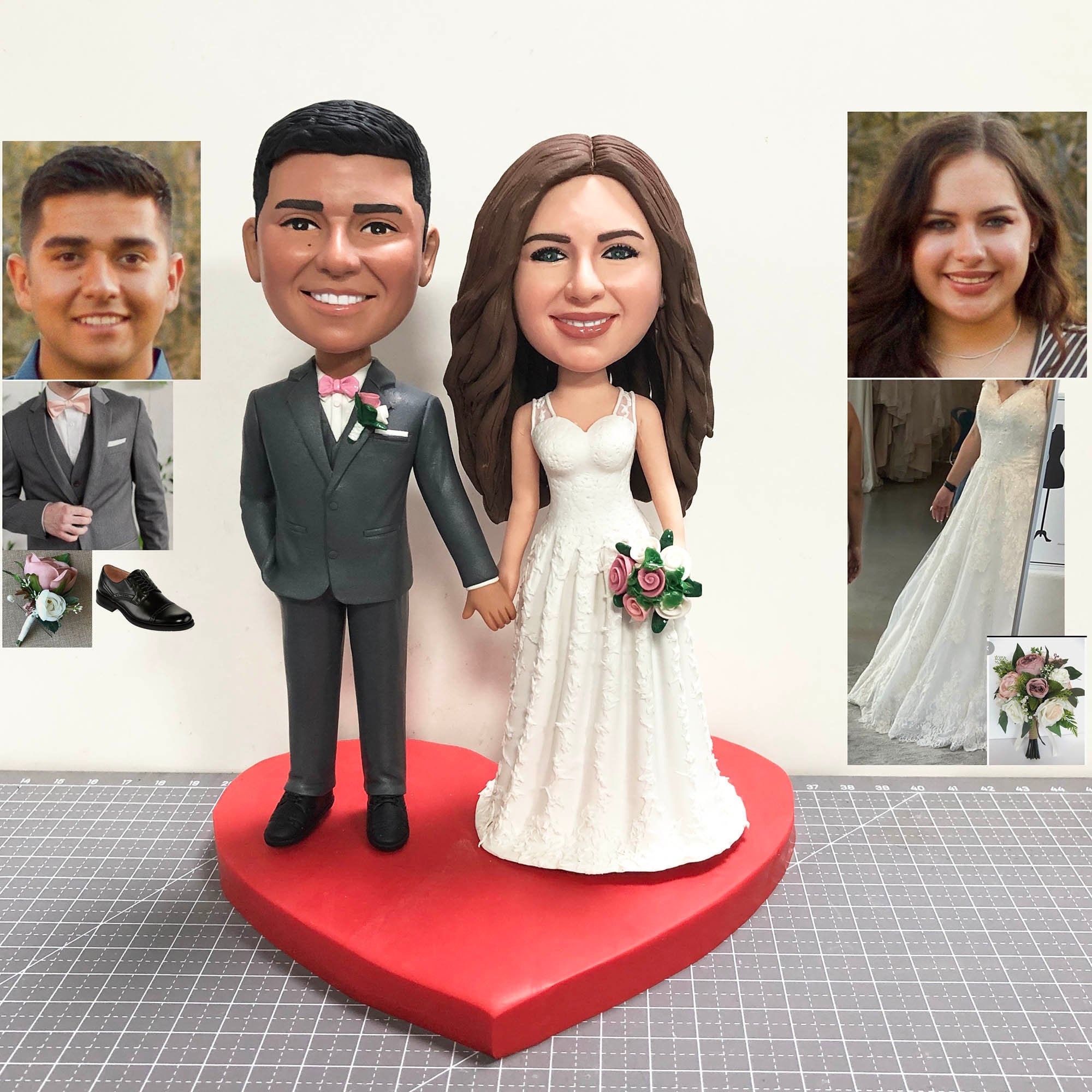 Paper & Party Supplies Custom Figurine Wedding Cake Toppers ...