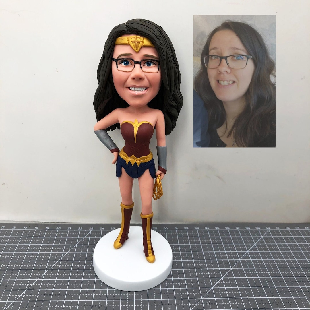 Custom Superhero Bobbleheads, Custom Hero Bobblehead as Unique Anniversary Gift, Custom Heroine ...