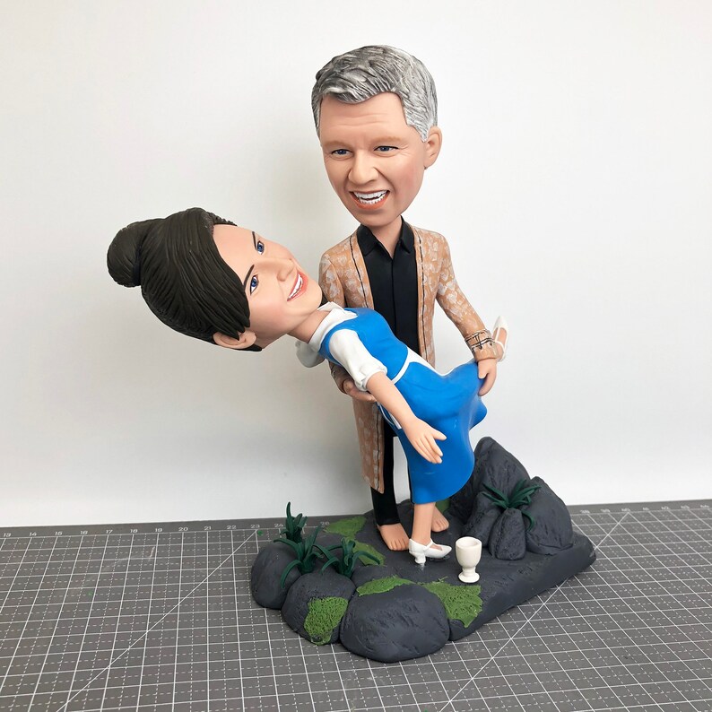 Custom Couple Bobbleheads, Personalized Two Wedding Bobbleheads, Custom ...
