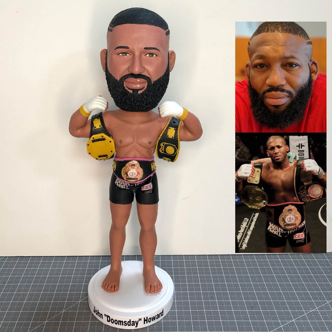 Personalized Boxing Bobblehead With Gold Belt, Custom Boxing Champion ...