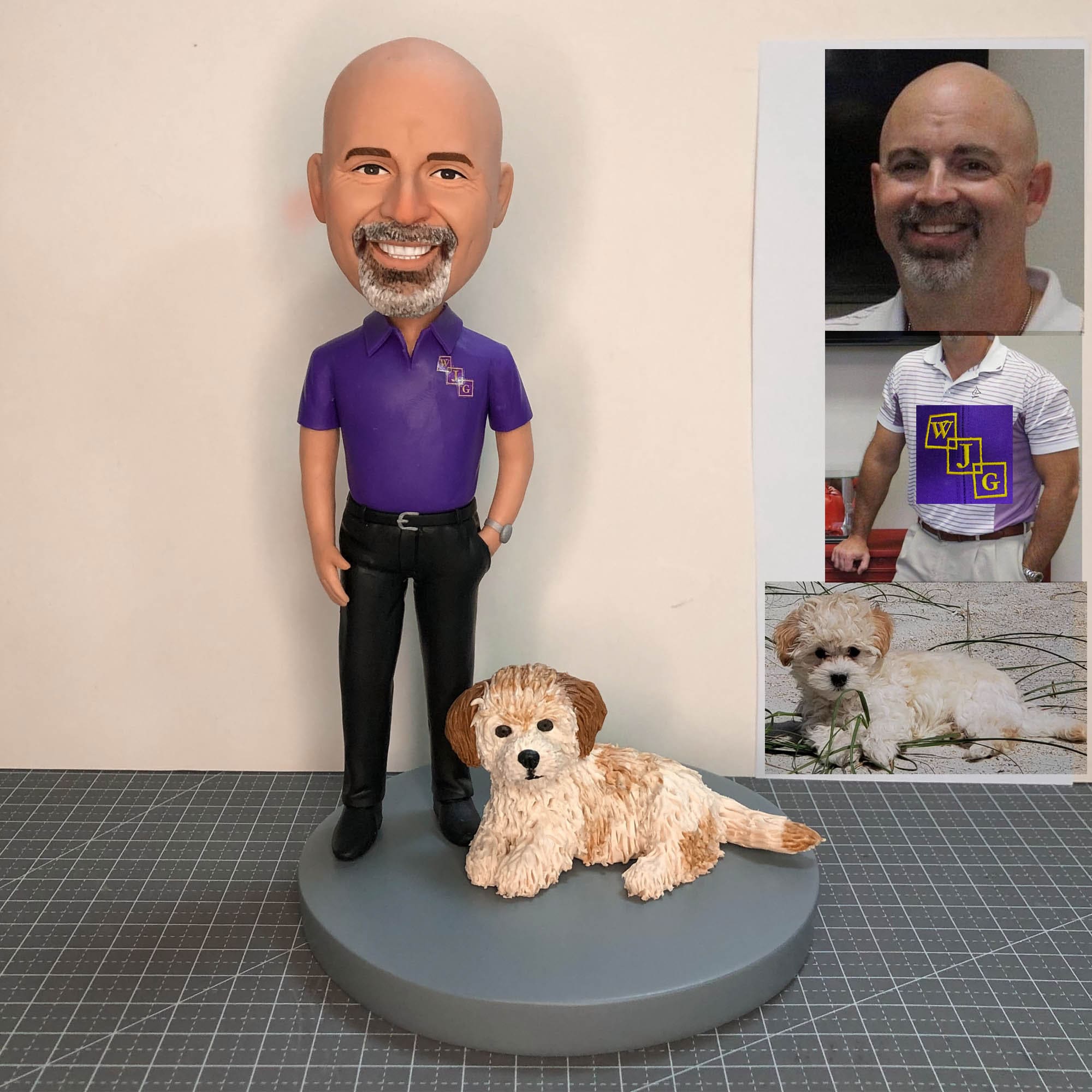 Custom Bobblehead With Dog for Father From Photos Cool - Etsy