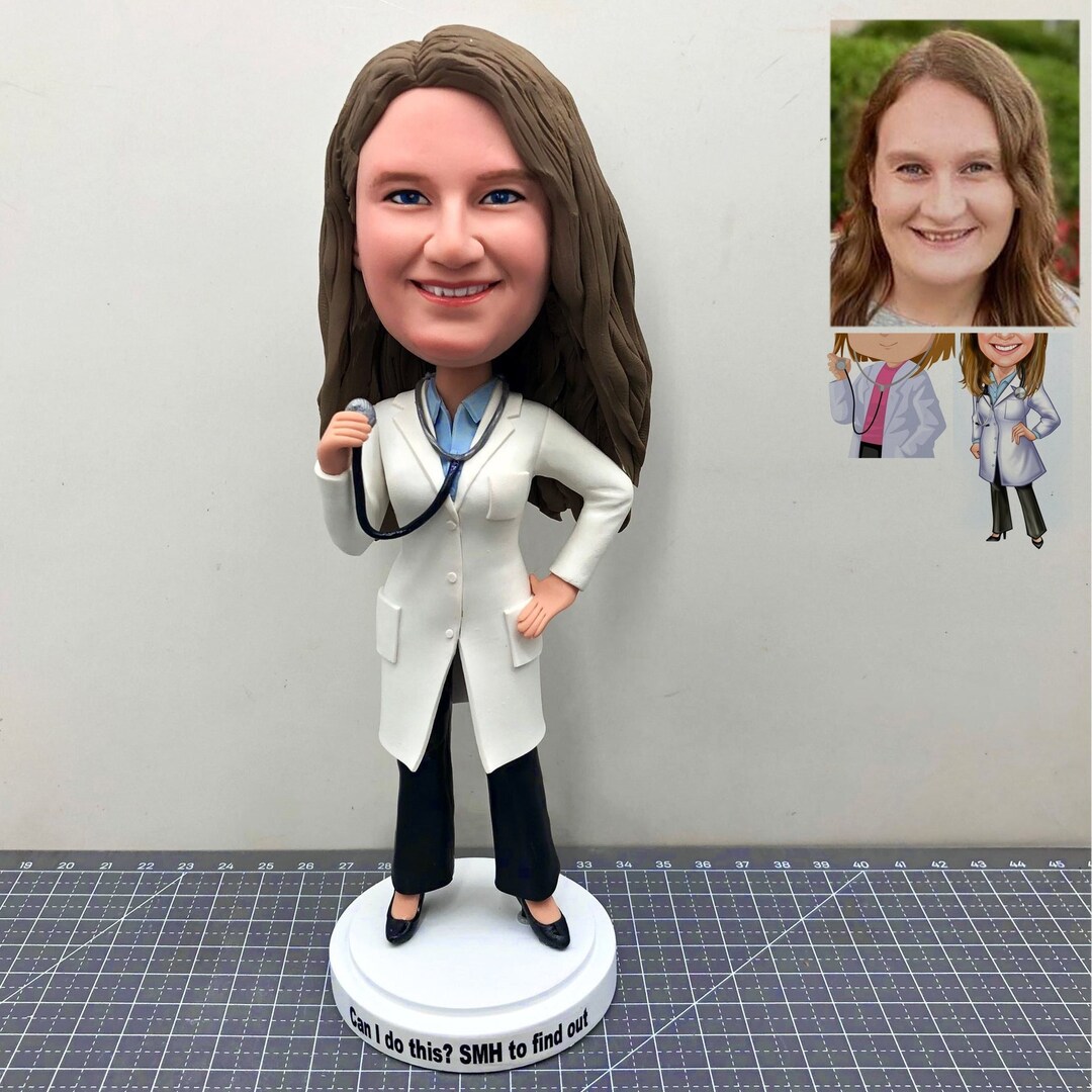 Personalized Female Doctor Statues, Customized Doctor Bobbleheads ...