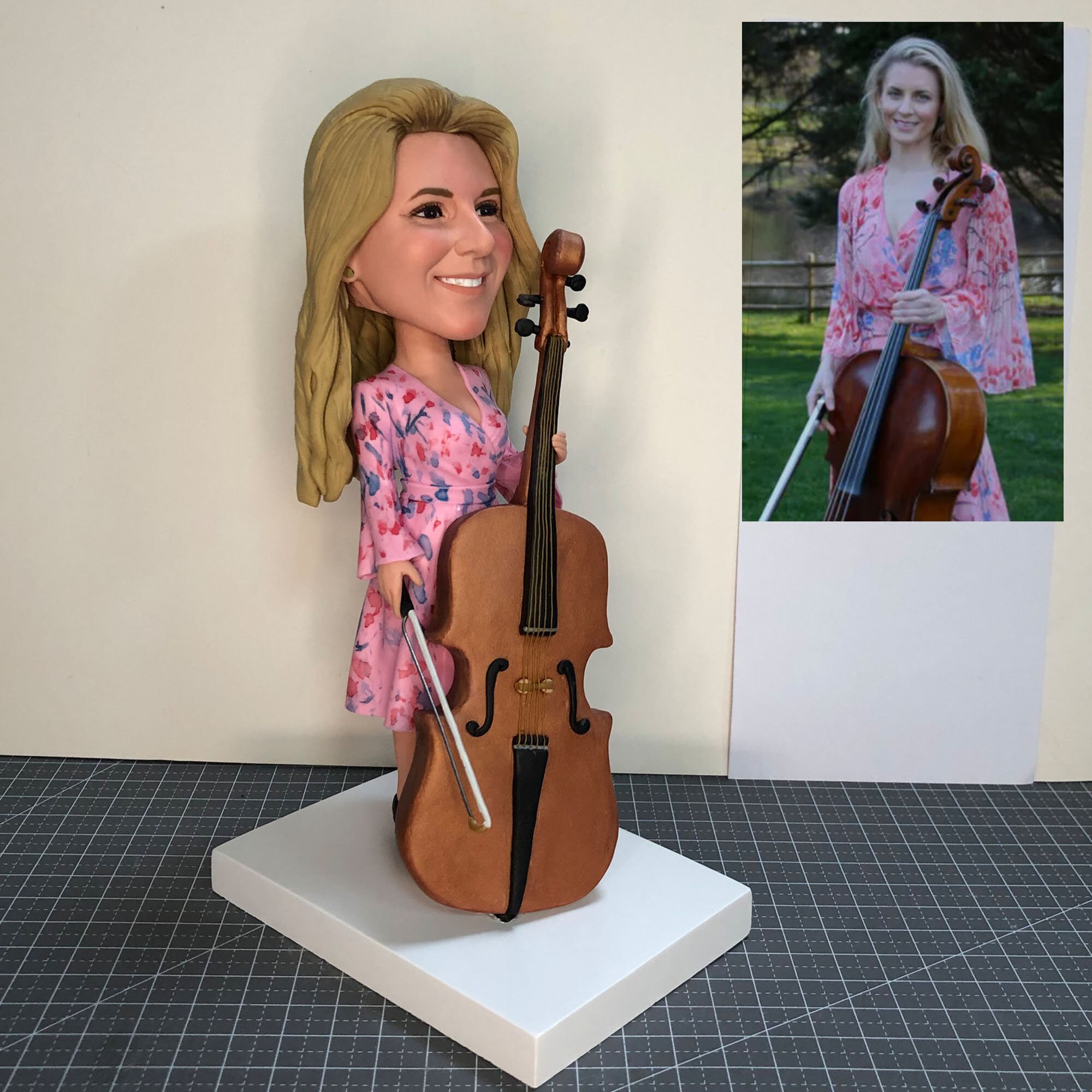 Custom Cello Player Bobblehead for Her Personalized Cello - Etsy