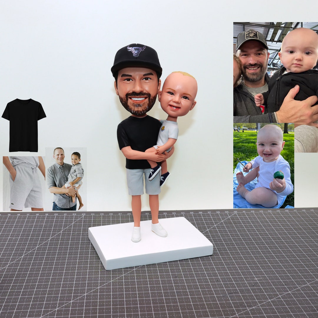 Custom Bobbleheads Parents and Kids, Custom Dad and Son Bobbleheads ...
