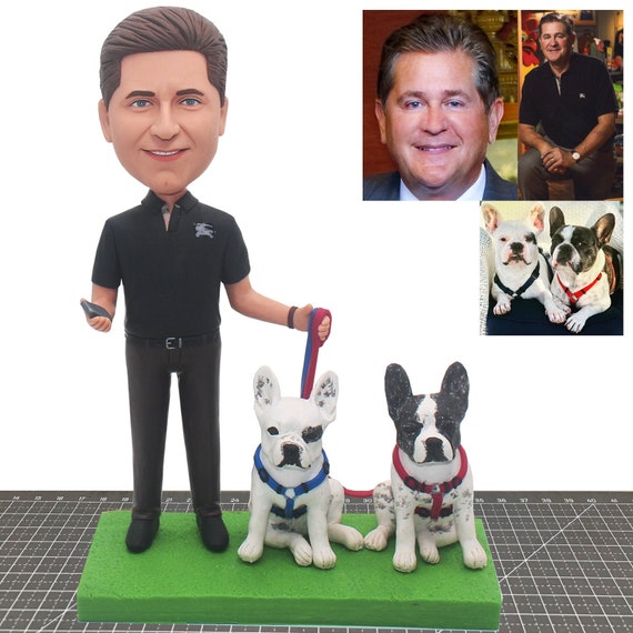 Custom Bobblehead With Two Dogs Customizable Bobbleheads Of | Etsy