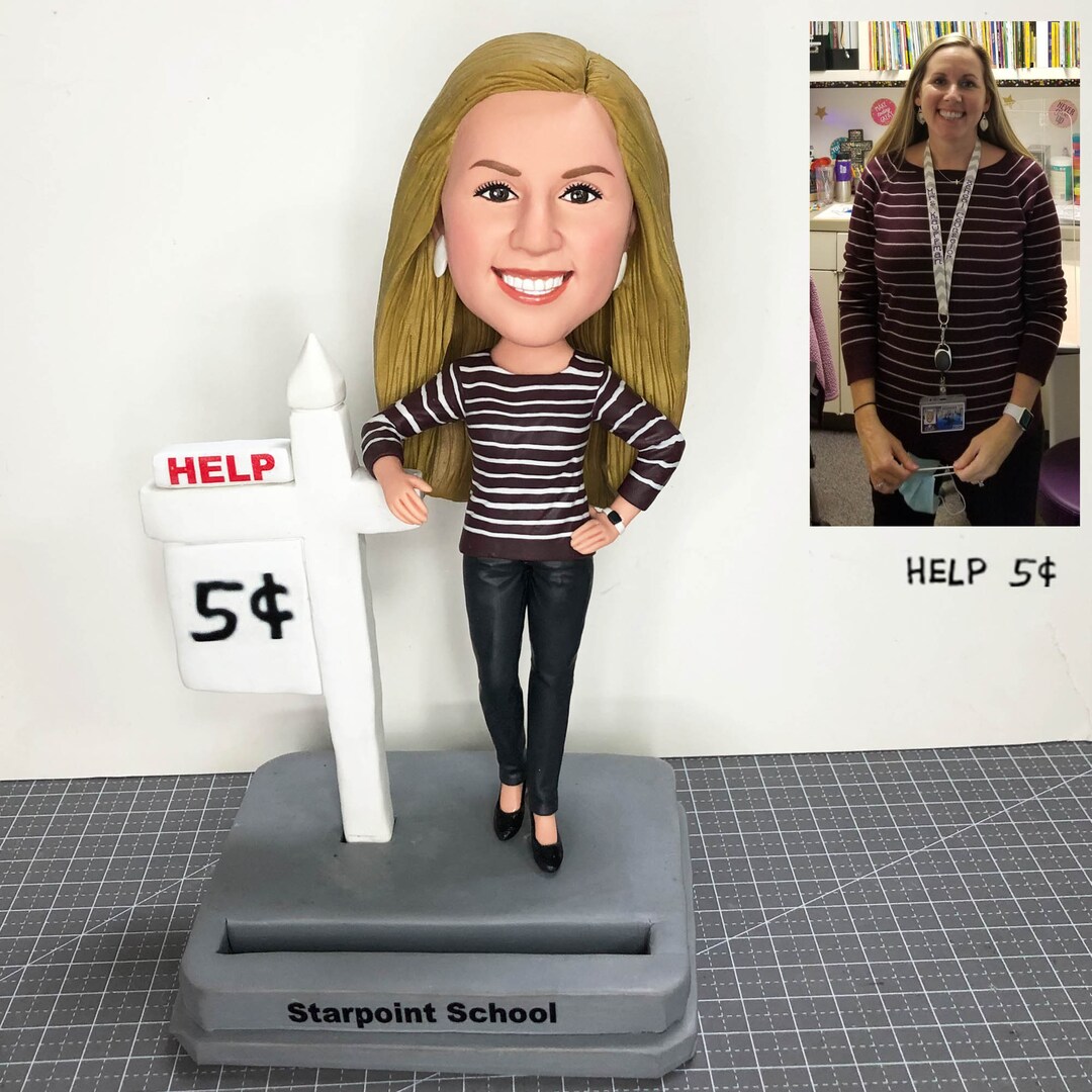 Custom Bobblehead Business Card Holder, Make Your Own Bobblehead Card ...