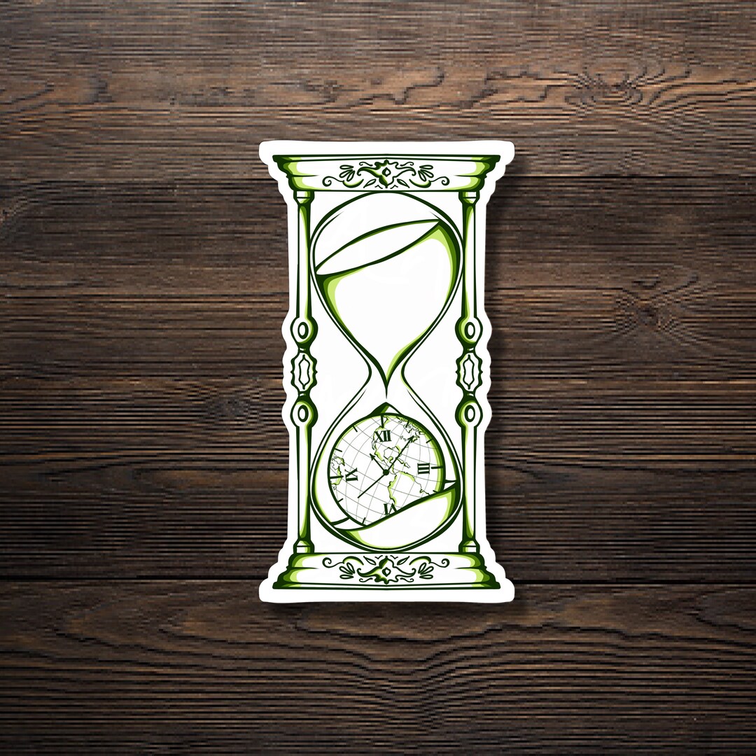 Waterproof Vinyl Sticker (hourglass) for Laptops and Water Bottles ...