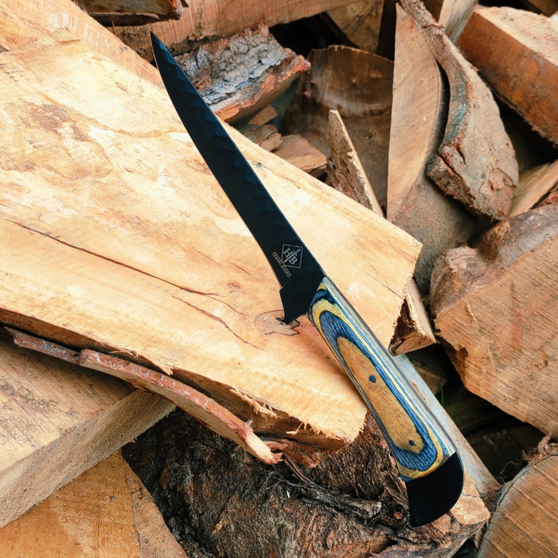 Personalized FISHING KNIFE & SHEATH Knive Custom Engraved Valentines ...