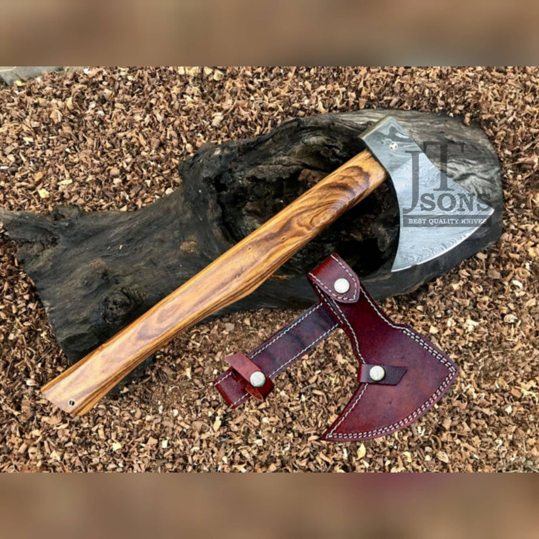 Viking Axe Premium Handcrafted Gift for Him Medieval Hatchet Axe Battle ...