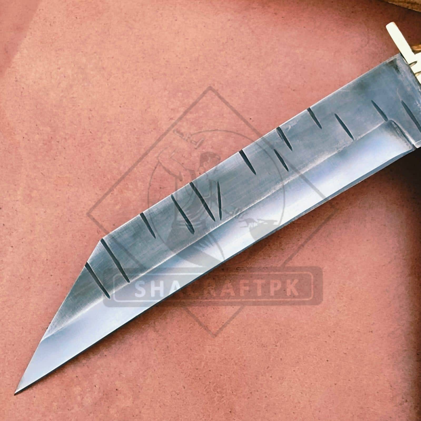 Viking Seax Knife With Leather Cover Hand Forged Sharp - Etsy