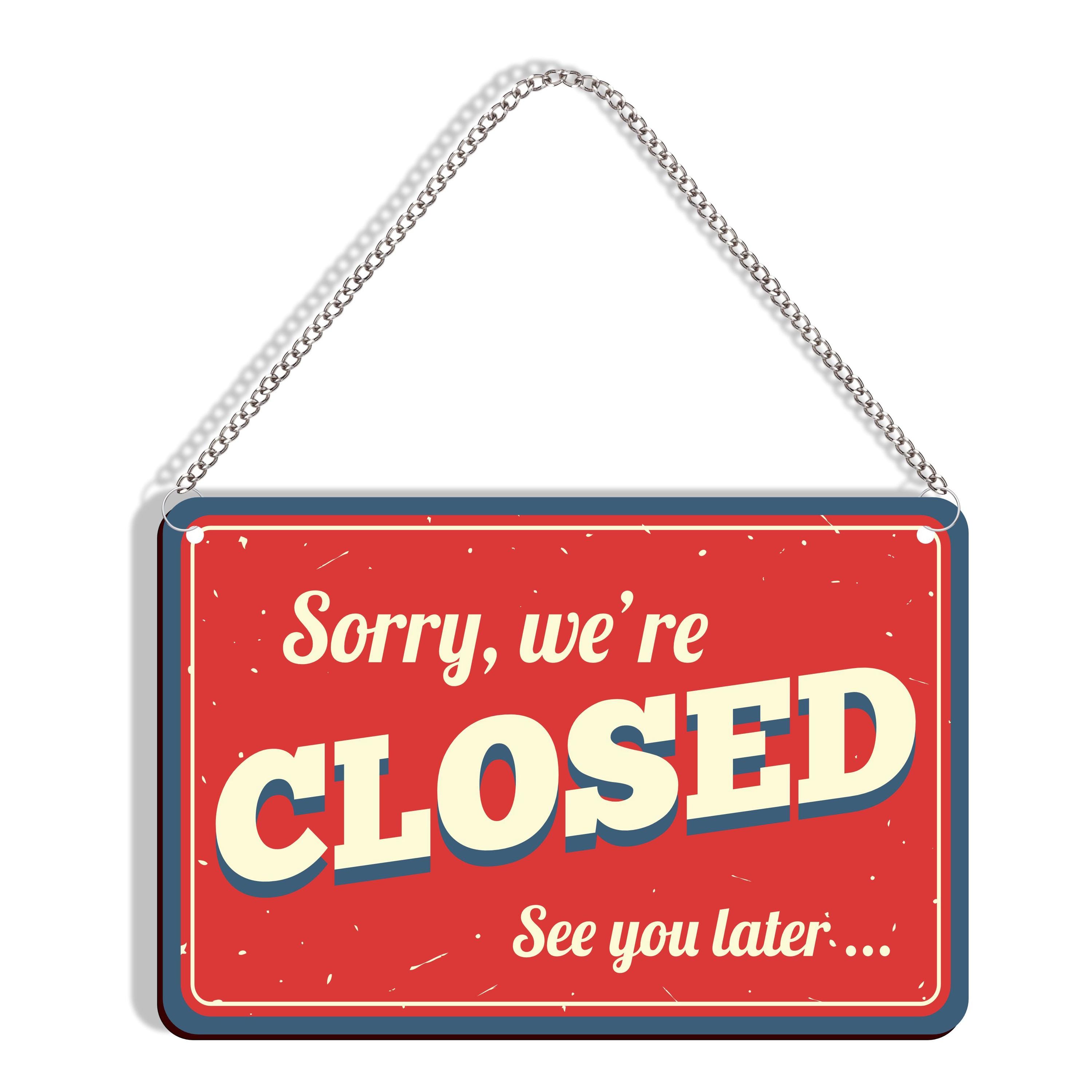 Open Closed Sign Board for Shop Open Closed Sign Board Double Side ...