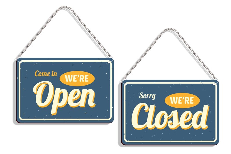 Open Closed Sign Board for Shop | Open Closed Sign Board | Double Side ...