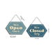 Wooden Double Sided Open-closed Sign With Metal Chain, Open Closed Sign ...
