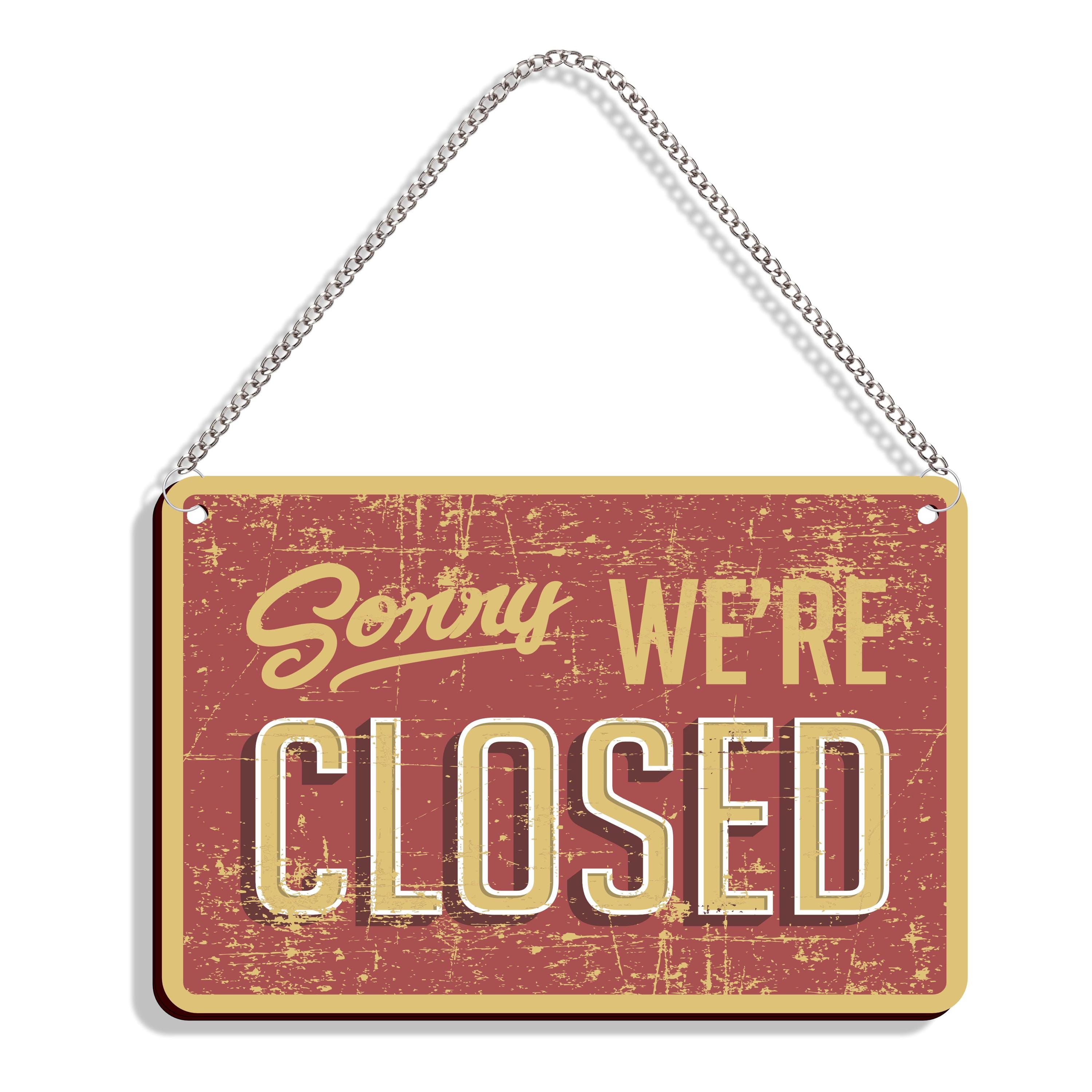 Vintage Double Sided Open-closed Sign With Metal Chain - Etsy