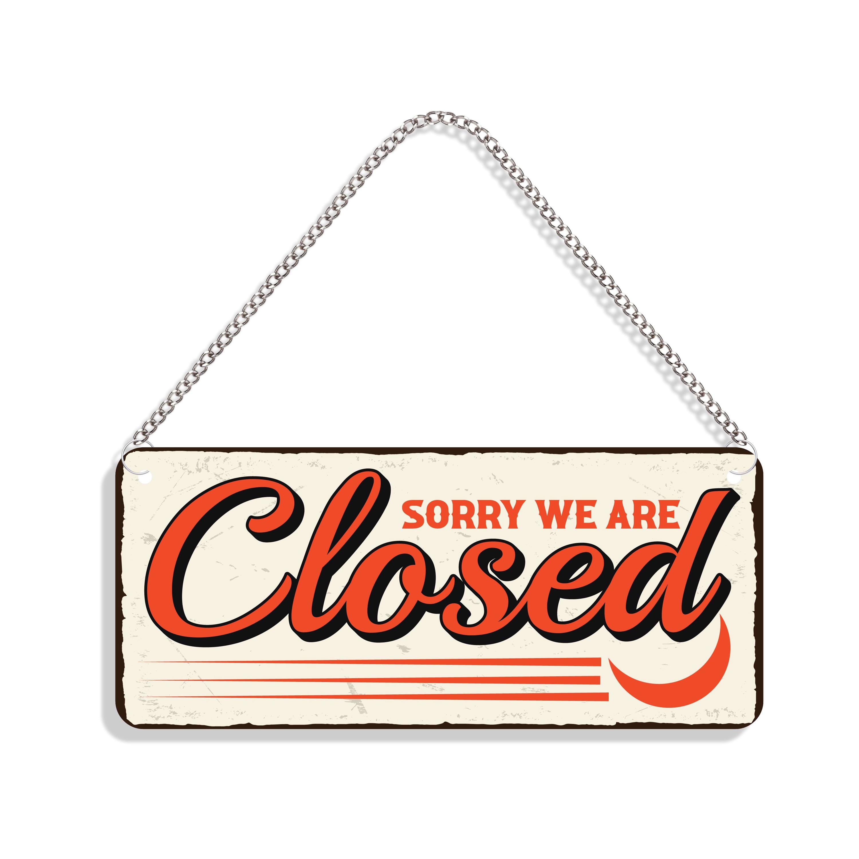 Open Closed Sign Board for Shop | Vintage Look Open Closed Sign | Open ...