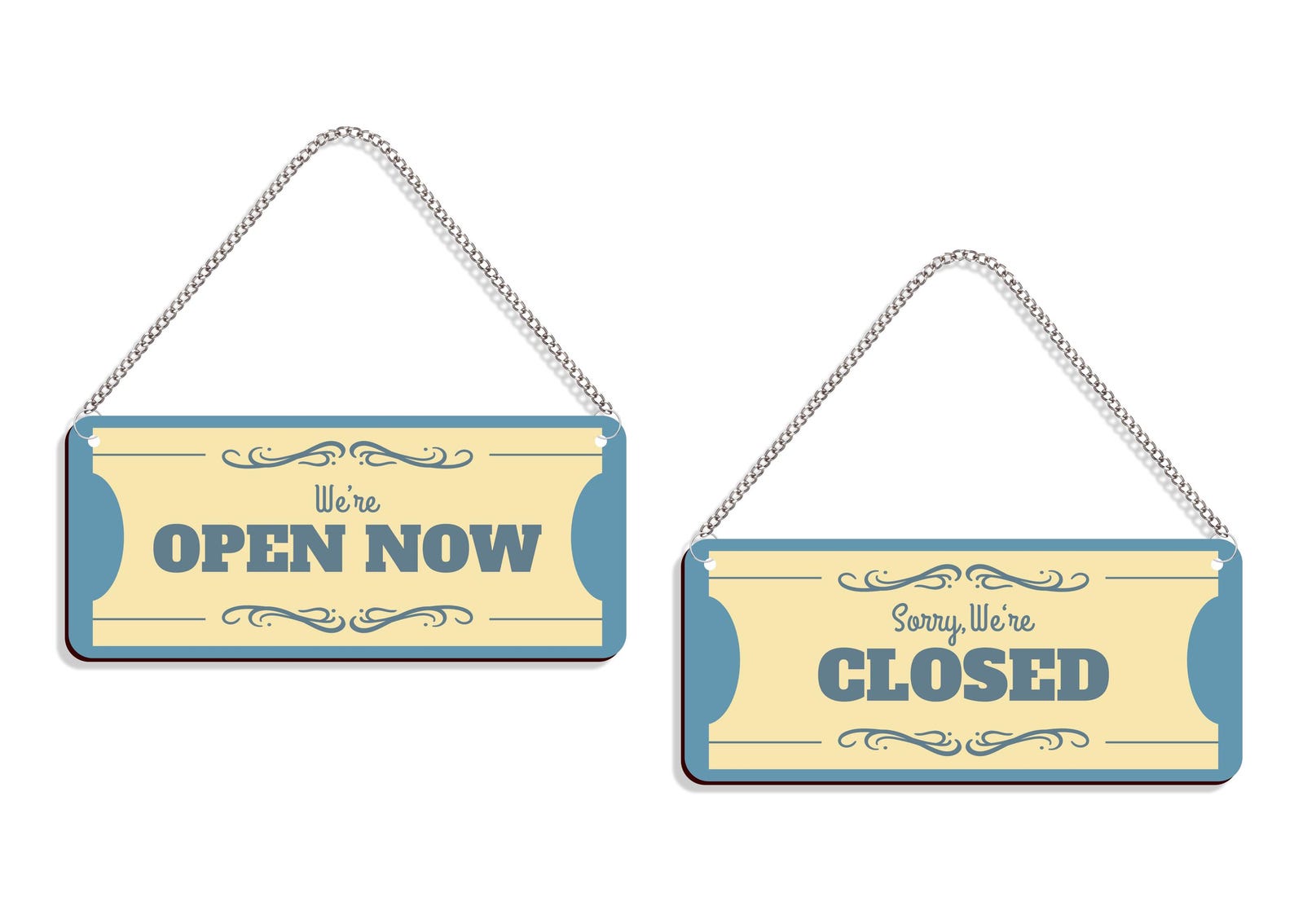 Open Closed Sign for Business | Vintage Open Closed Sign Board for Shop ...