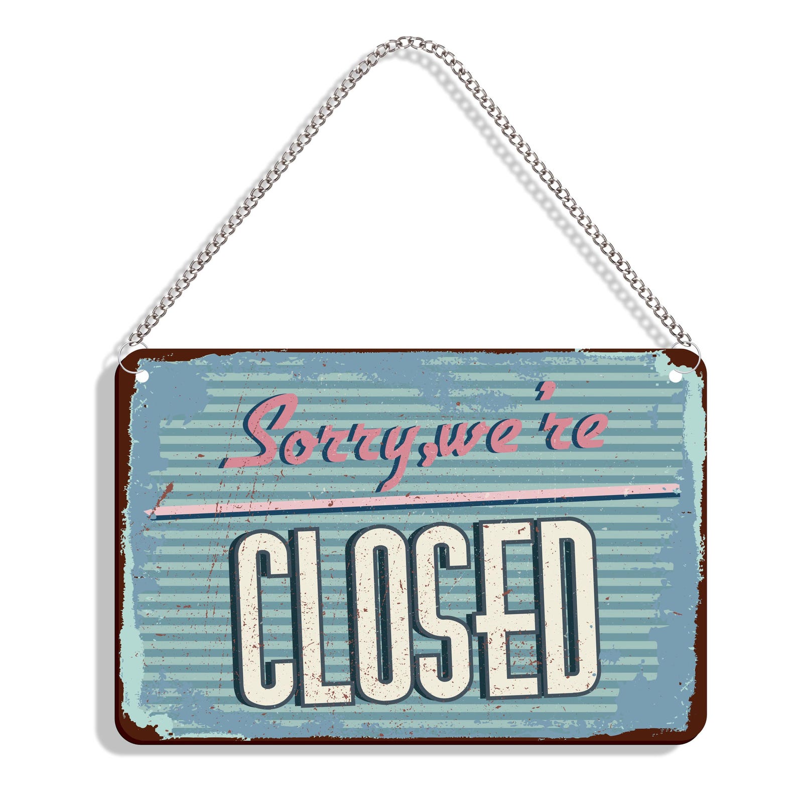 Vintage Look Open Closed Sign Board for Shop, Open Closed Sign for ...