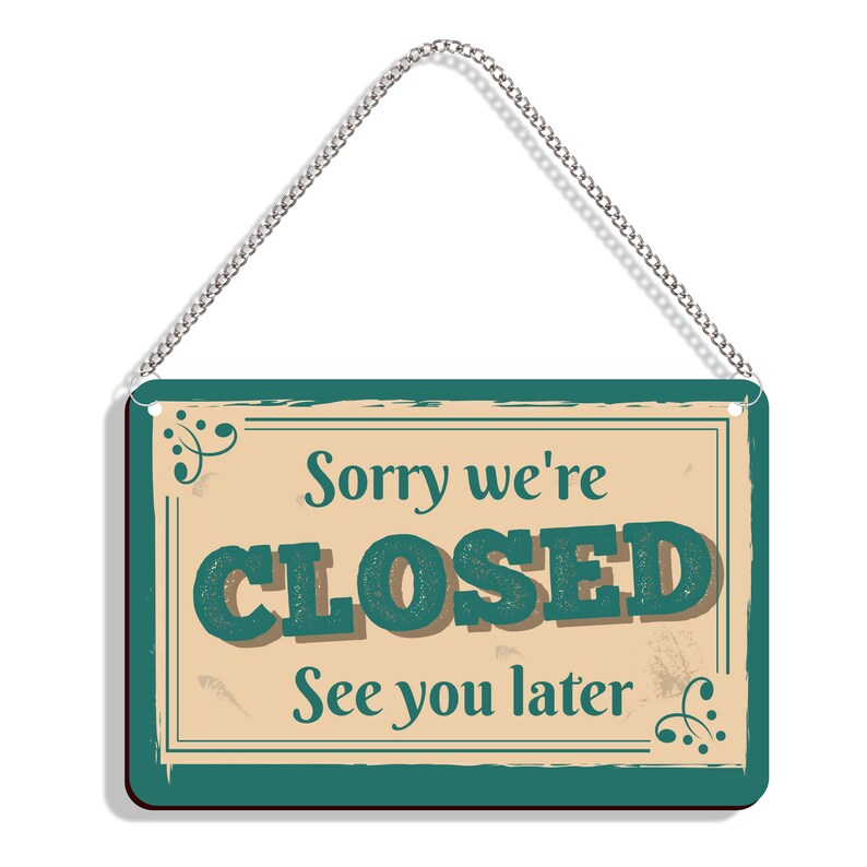Double Sided Wooden Open Closed Sign: Shop Decor - Etsy