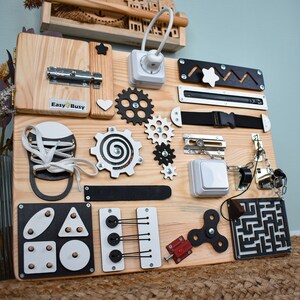 Fidget Sensory Busy Board Montessori Toddler Gift Autism Toys 1st ...