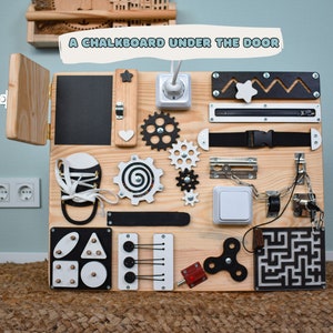 Fidget Sensory Busy Board Montessori Toddler Gift Autism Toys 1st ...