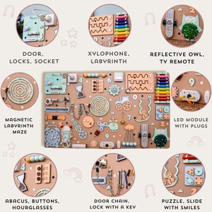 Large Sensory Wall Busy Boards, Montessori Activity Toys, Custom Fidget ...