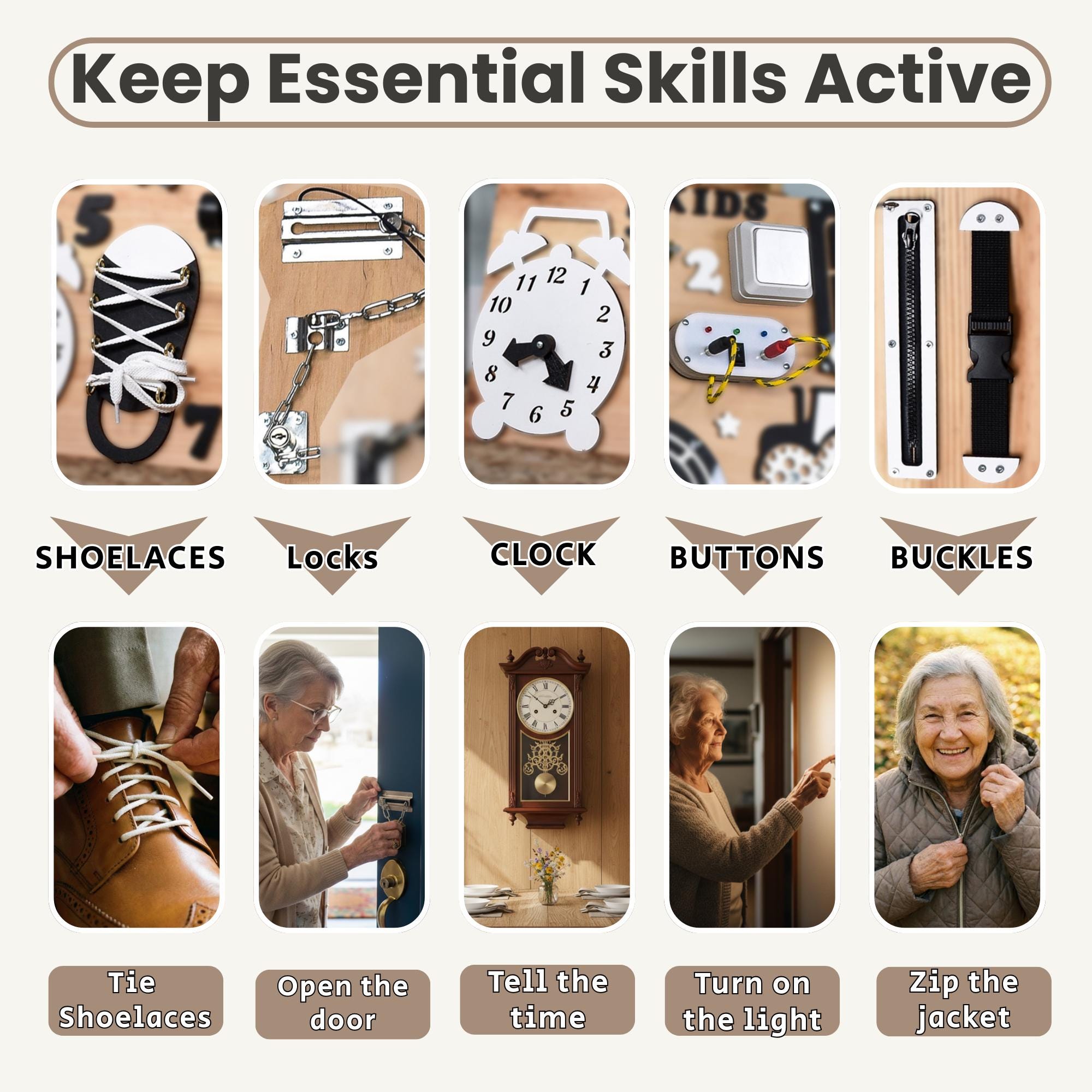 Adult Busy Boards Dementia Activity ,sensory Wall Panel, Memory Care ...