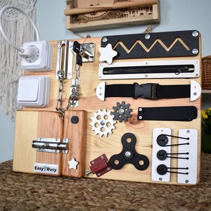 Fidget Busy Board 1 2 3 Year Old, First Birthday Gift, Toddler ...