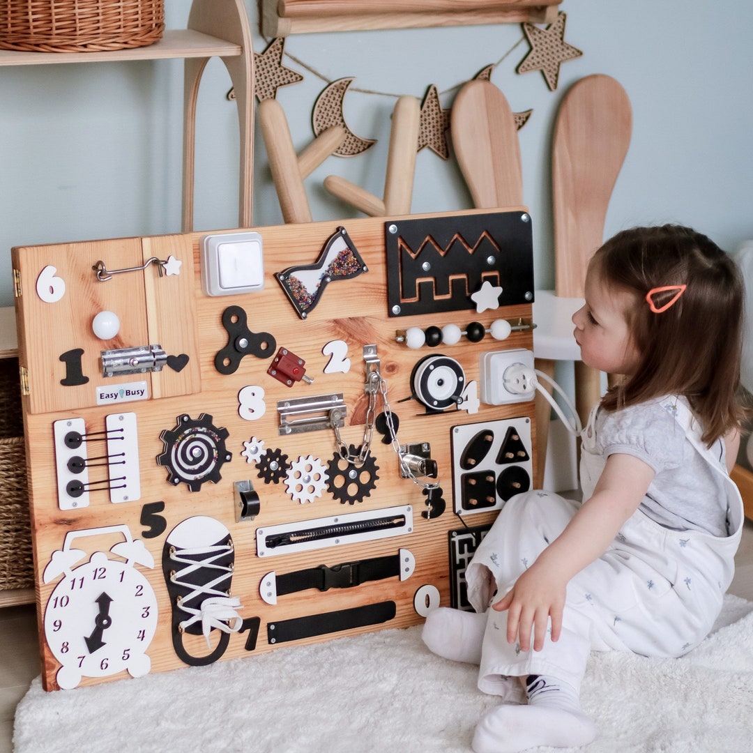 Toddler Busy Board, Sensory Boards for 1 2 3 Year Old, Activity Board ...