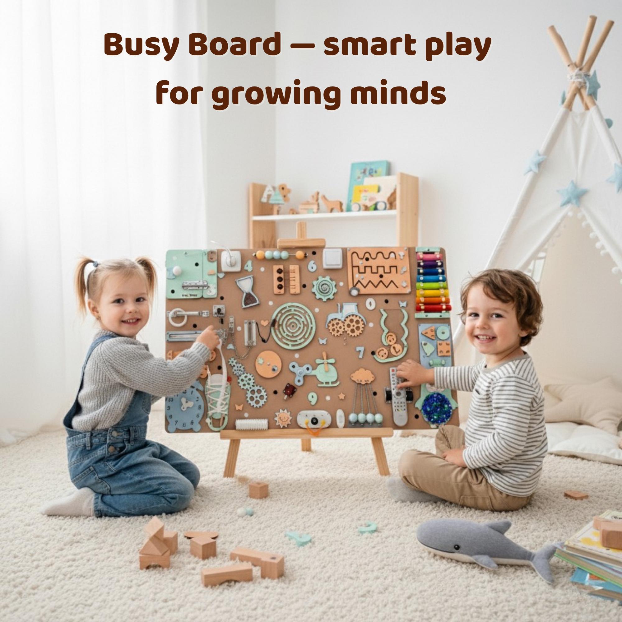 EXTRA LARGE Sensory Busy Board 1 2 3 Year Old, First Birthday Gift ...