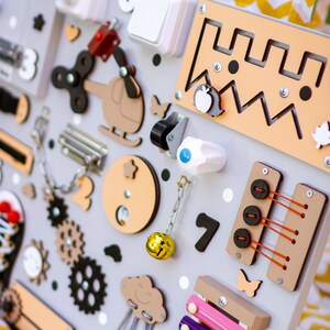 Montessori Busy Board, Toddler Fidget Wall Boards, Sensory Activity ...