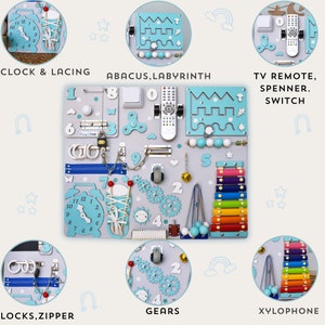 Toddler Busy Board Fidget Activity Boards, Sensory Montessori Toys ...